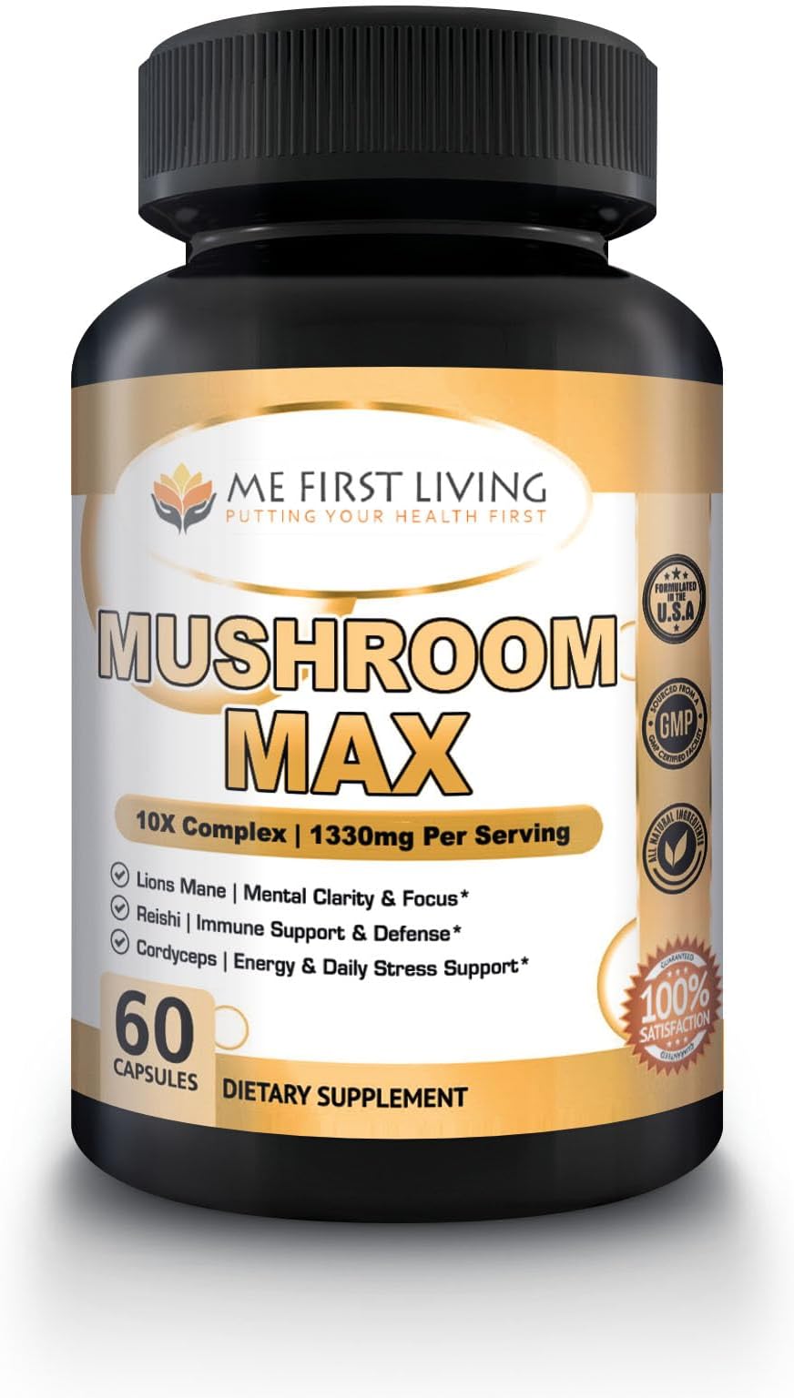 Amazon.com: Me First Living Mushroom Max Supplement 10in1 Capsule with Lions Mane, Cordyceps ...