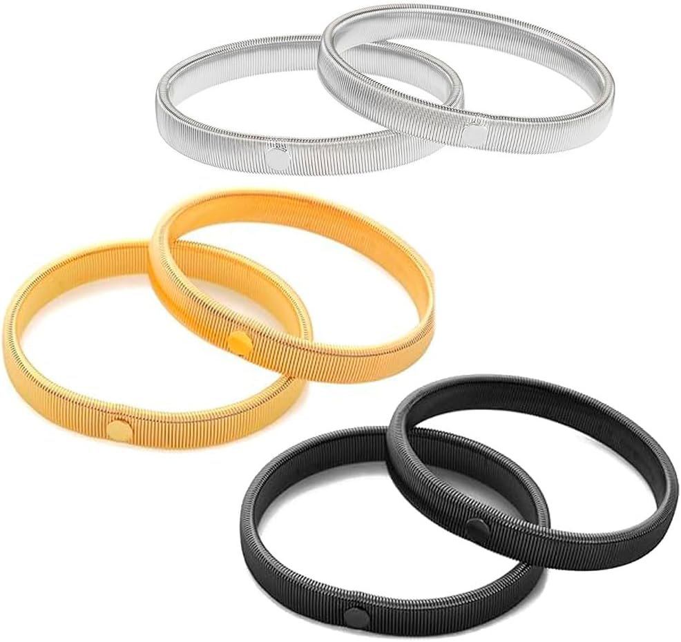 6PCS Sleeve Garters, Stretchy Metal Shirt Sleeve Holders, Anti-Slip Arm ...