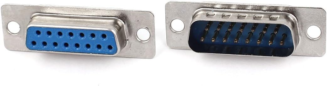 Amazon.com: Qtqgoitem DB15 15-Pin 2-Row Male to Female Connector VGA ...