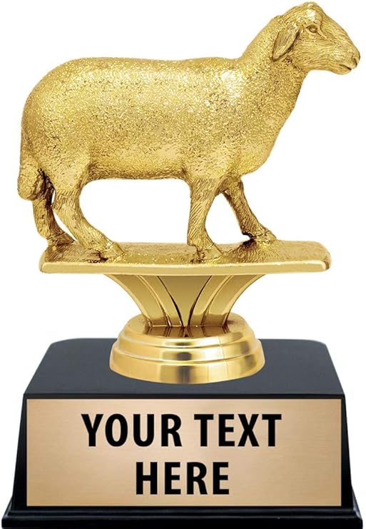 Amazon.com : Crown Awards Sheep Trophy, 5.5" Sheep Trophies with Custom ...