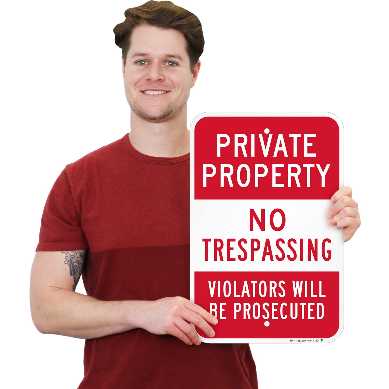 SmartSign "Private Property - No Trespassing, Violators Prosecuted ...
