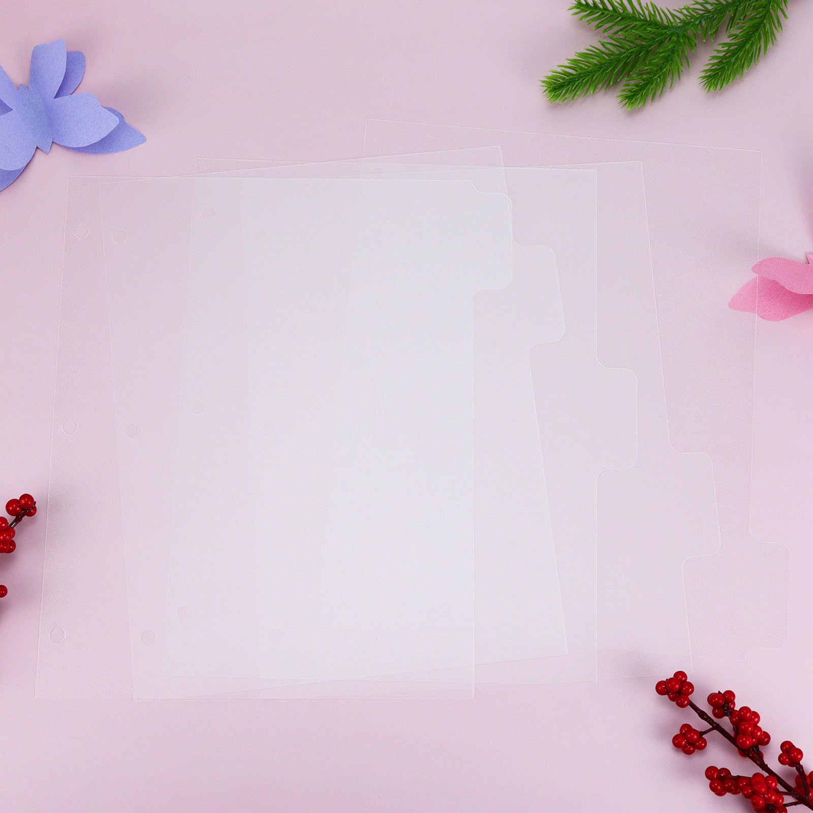 Snapklik.com : Koqye Binder Index Dividers, Pink Plastic Dividers For 3 ...