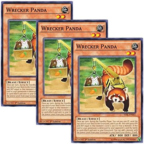 Amazon.co.jp | 【 3枚セット 】遊戯王 英語版 TDIL-EN041 Wrecker Panda レッカーパンダ (ノーマル ...