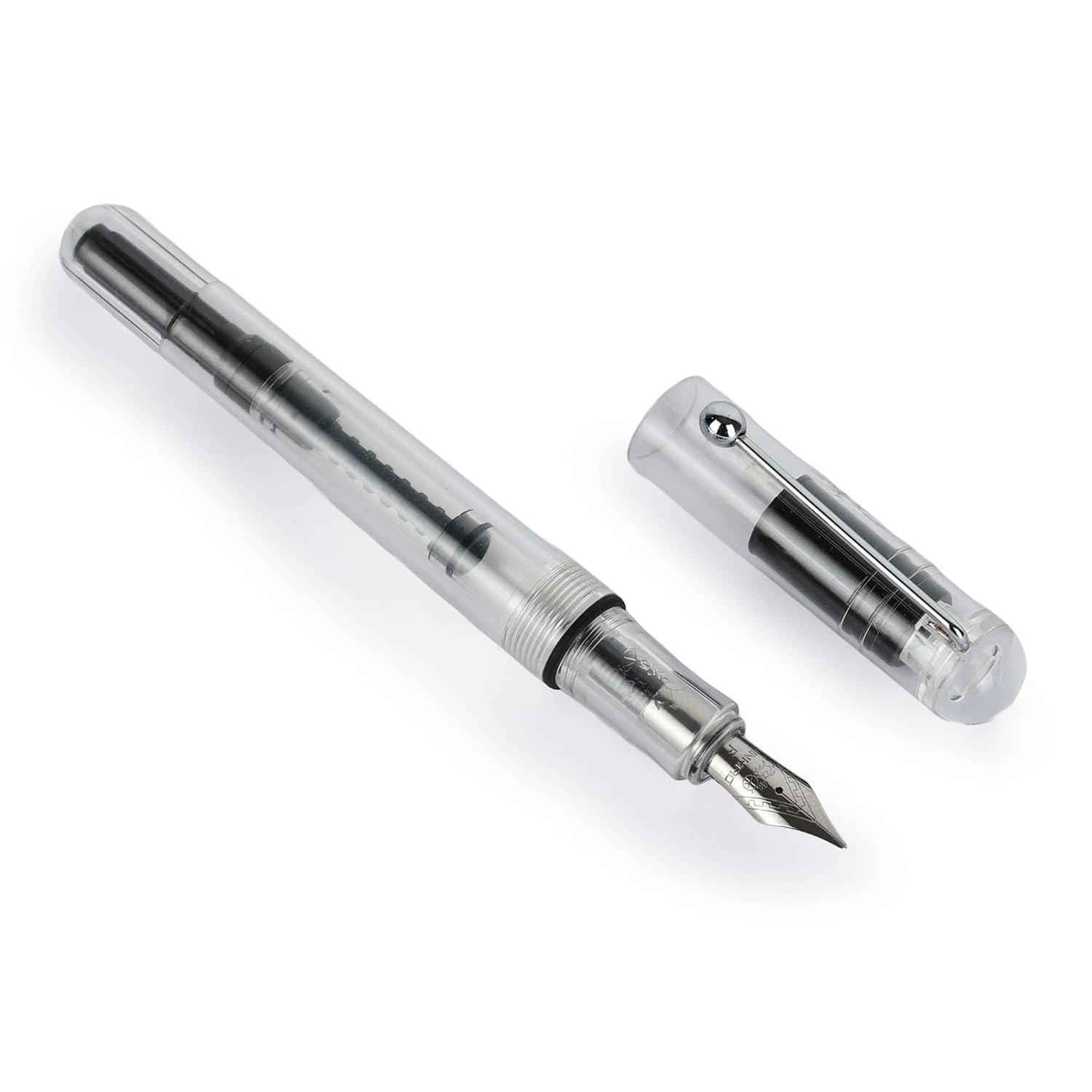 crewtone 20107 Transparent White & Black Body with Steel Crafted Clip ...