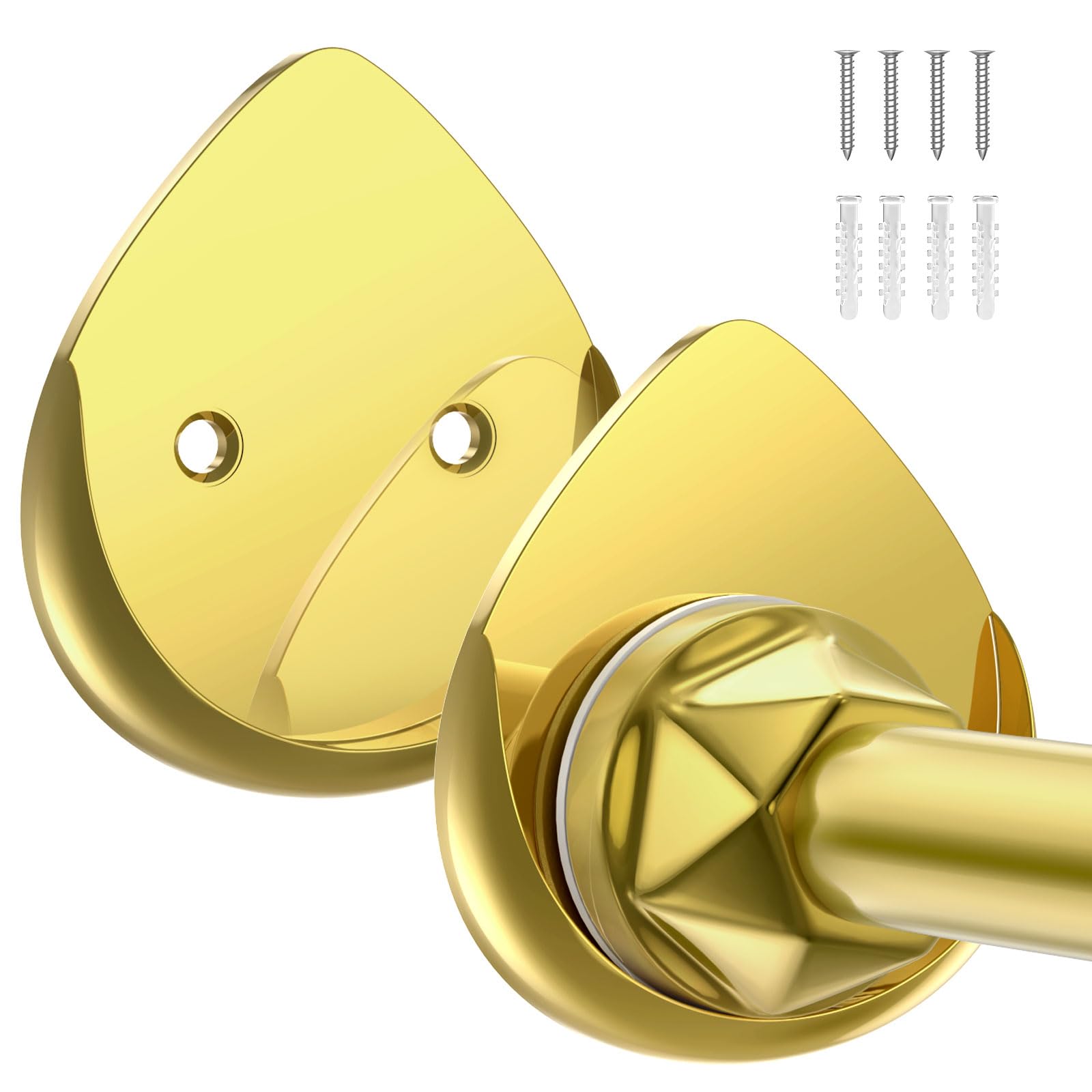 Amazon.com: Shower Curtain Rod Holder - No Drilling Adhesive Shower Rod ...