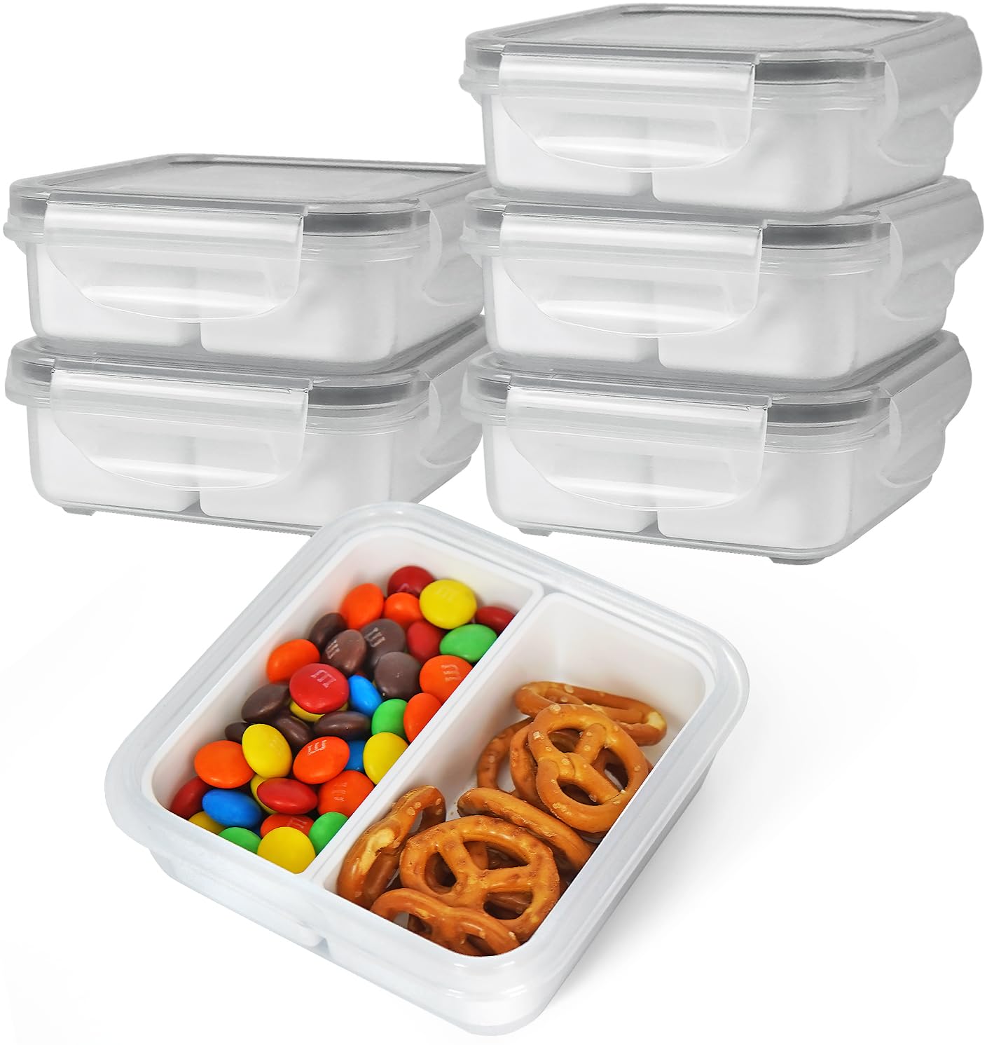 Amazon.com: carrotez 2 Compartment Snack Containers, Mini Snack ...