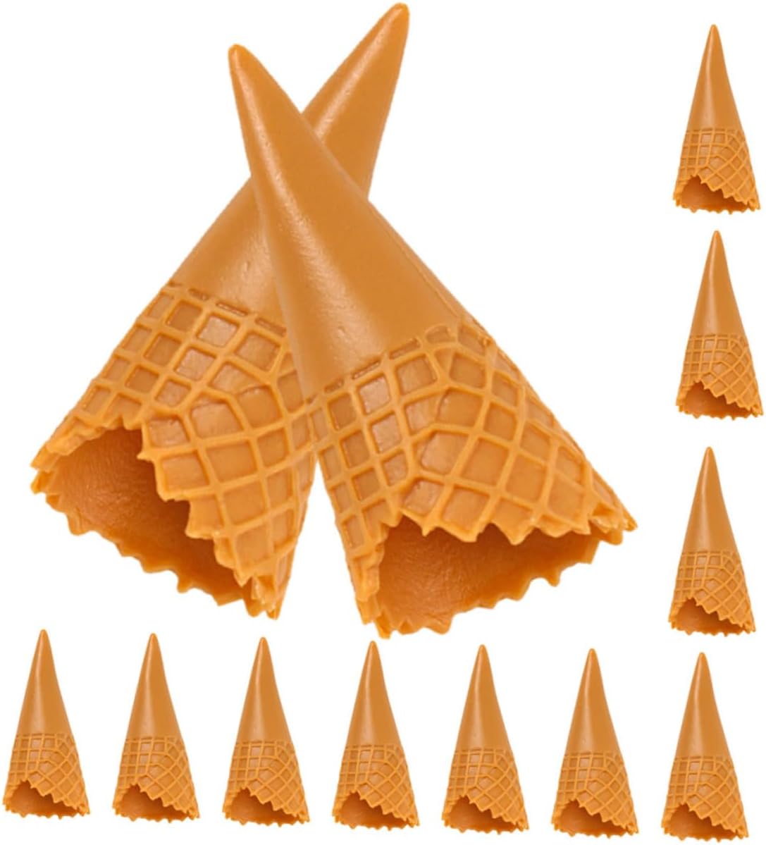 TOYANDONA 12pcs Food Props Ice Cream Cone Model Doll House Supplies ...