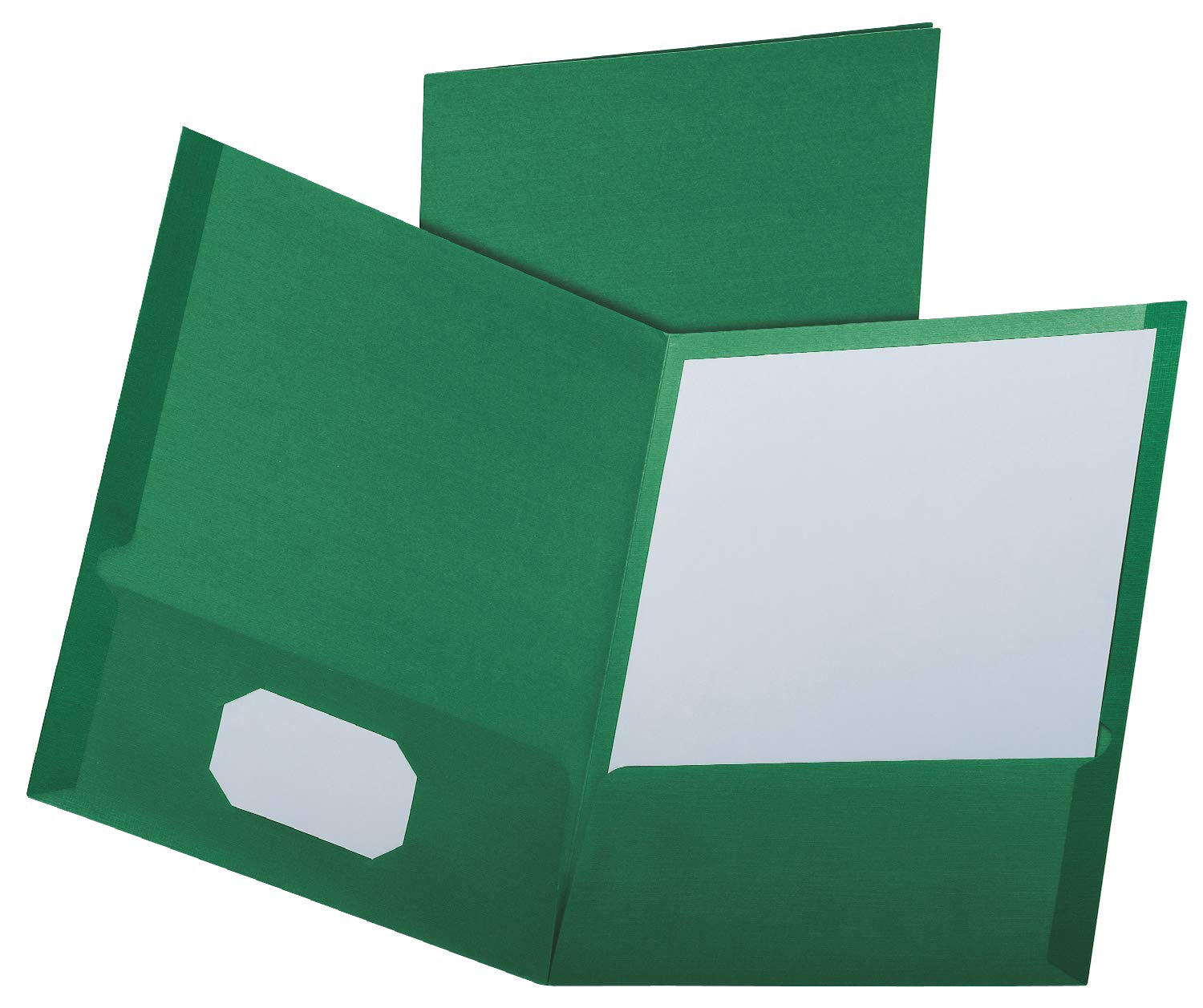 Green Two Pocket Folder Clipart