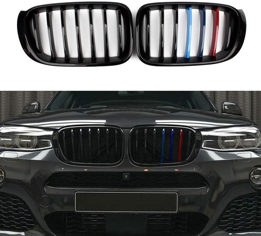 Amazon.com: Grill For BMW X3 F25 X4 F26 2014-2017 Front Grille Kidney ...