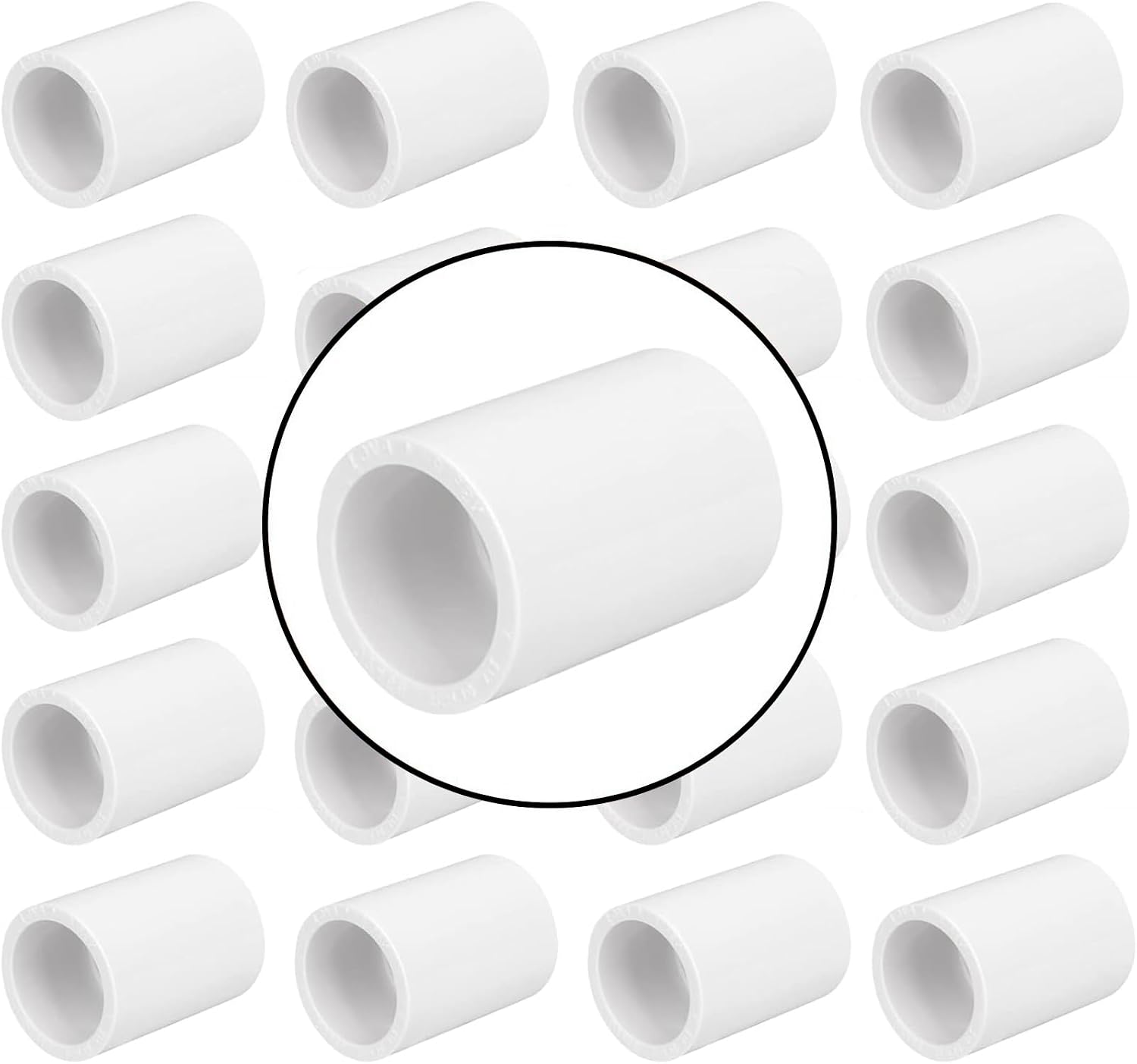 Amazon.com: mychoiii 20 Pack White 1 inch PVC Pipe Coupling Adapter ...