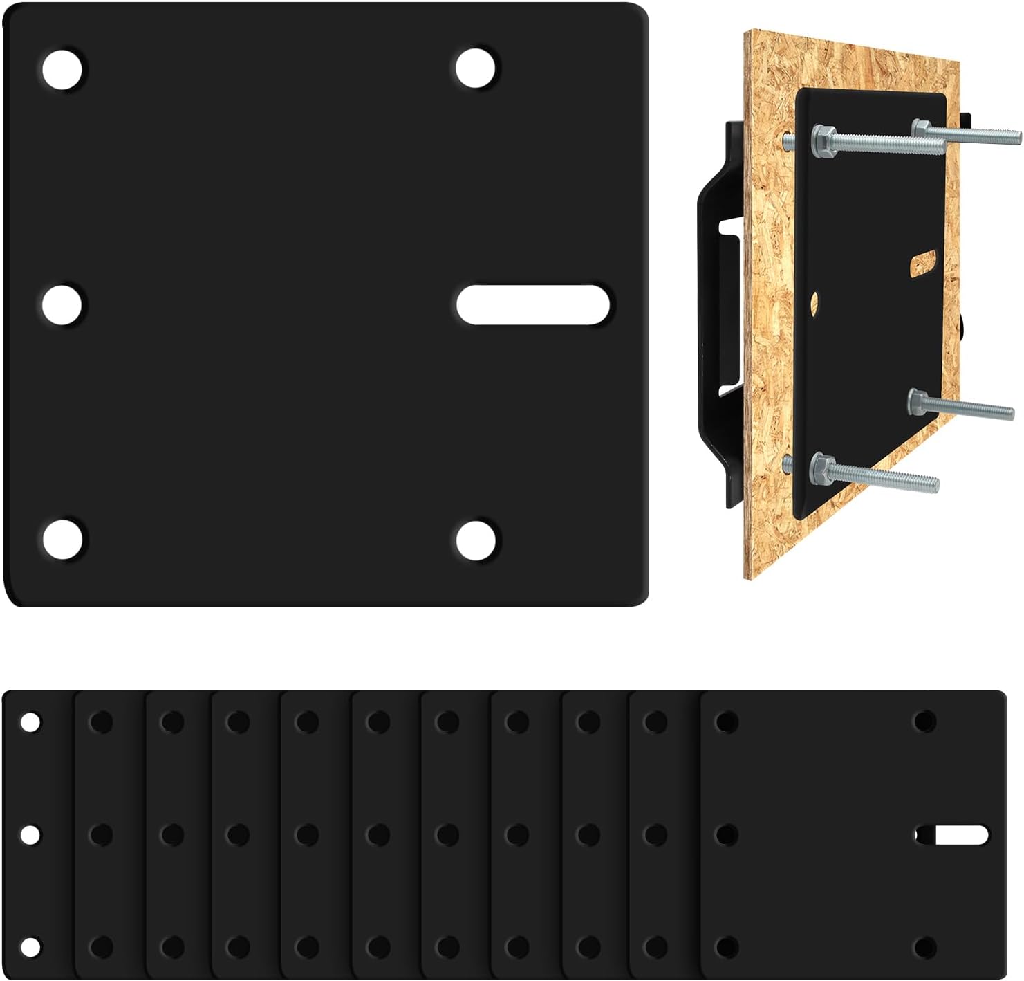 Amazon.com: 6 Pcs E-Track Rail Mounting Back Plate E Track Plate ...