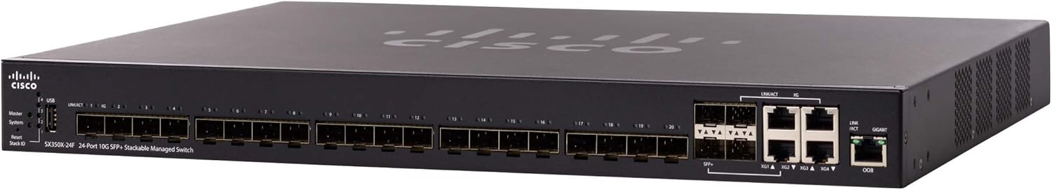Amazon.com: Cisco SX350X-24F Stackable Managed Switch with 24 ports 10 ...