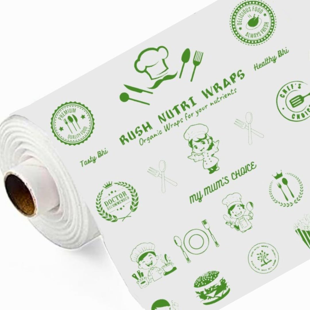 Rush Premium 100 Mtr Nutri Wrap Food Wrapping Paper Roll with Sealing ...