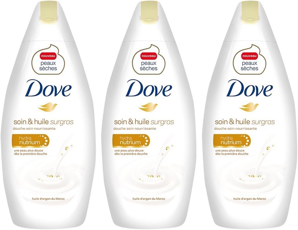 Dove Soin et Huile Surgras - Gel de ducha 400 ml, juego de 3 : Amazon ...