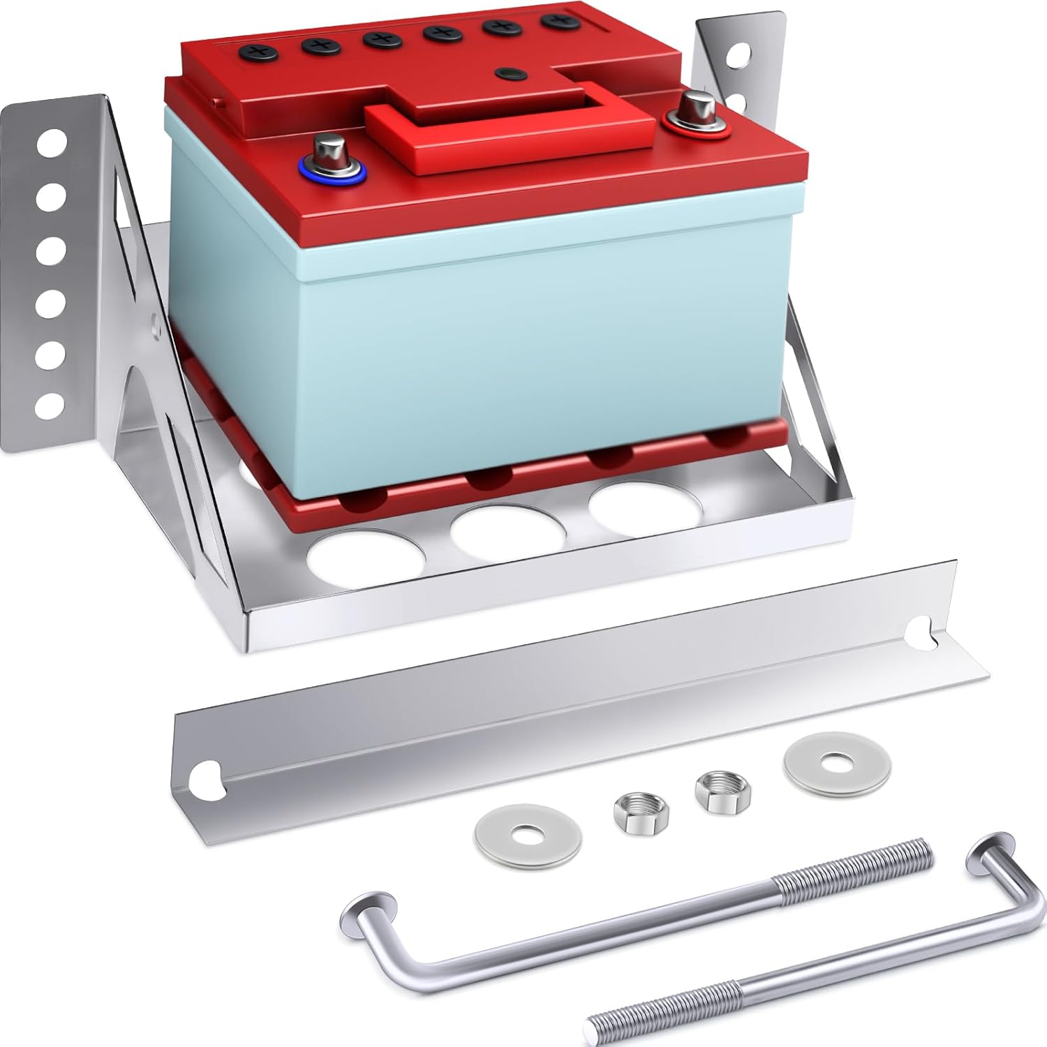 Tandefio Metal Bolt in Battery Tray Fits up to a 10.63" Length 7" Width ...