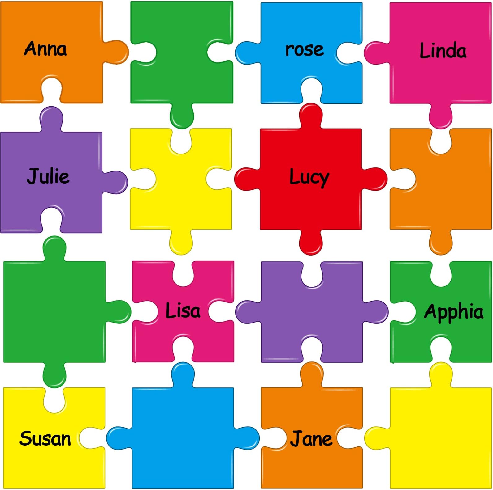 Amazon.com: Junkin 100 Pcs Large Blank Puzzle Pieces Cutouts DIY Make ...