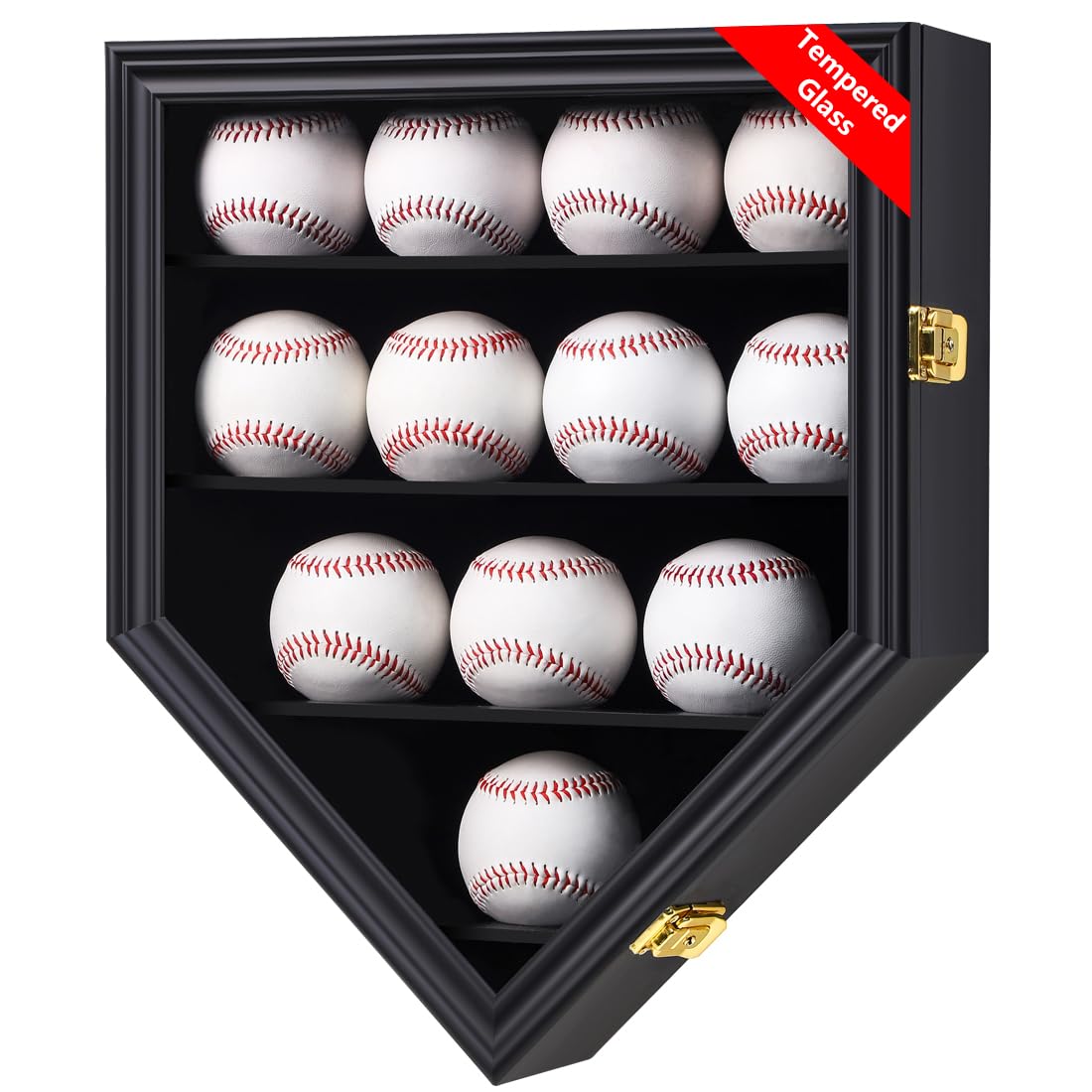 BYOSII Baseball Display Case 12 Baseball Holders for Balls Display ...