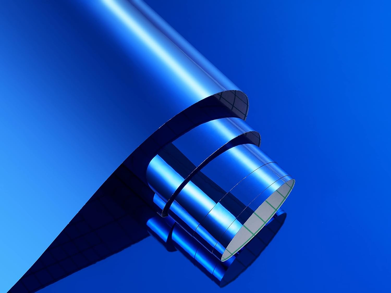 Amazon.com: Decotalk Mirror Paper Sticker Blue Mirror Sticker for ...