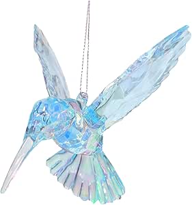 Amazon.com: BRBASAP Hummingbird Ornament Decor Figurines Acrylic Hanging Hummingbirds Crystal ...