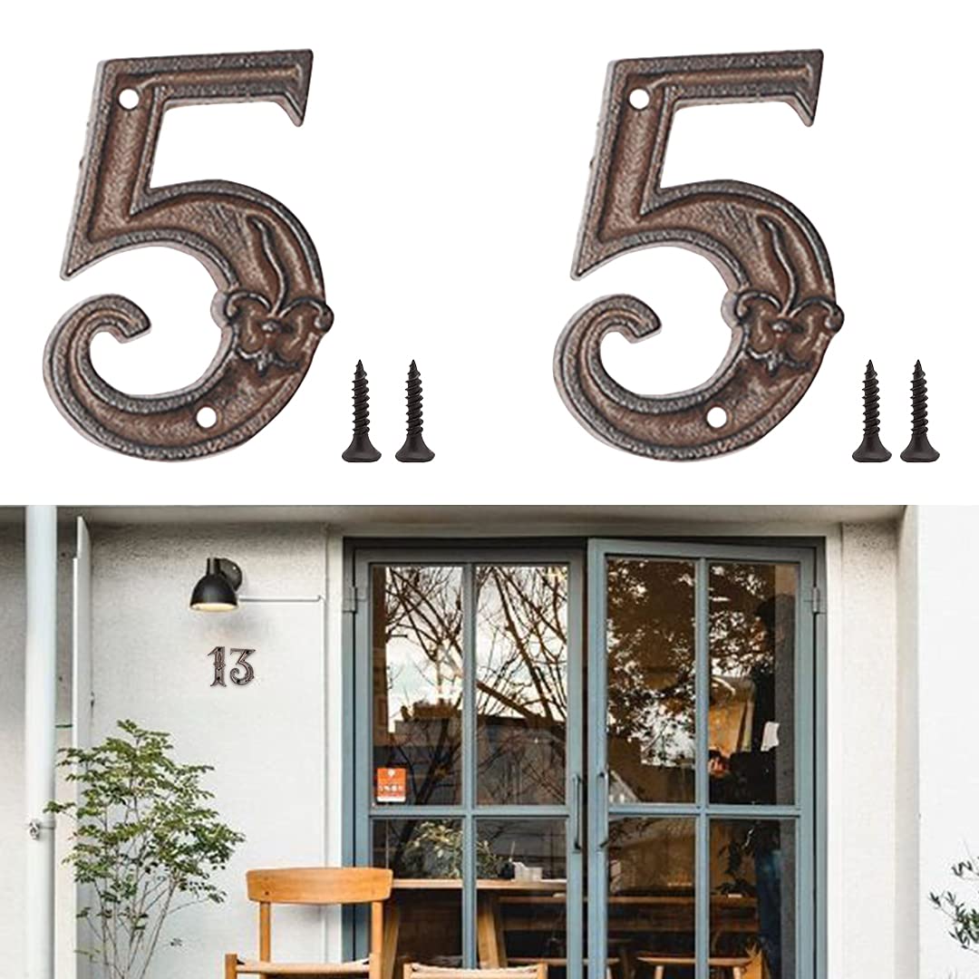 Wrought Iron House Number Signs 0 9 Cast Iron House Address Door