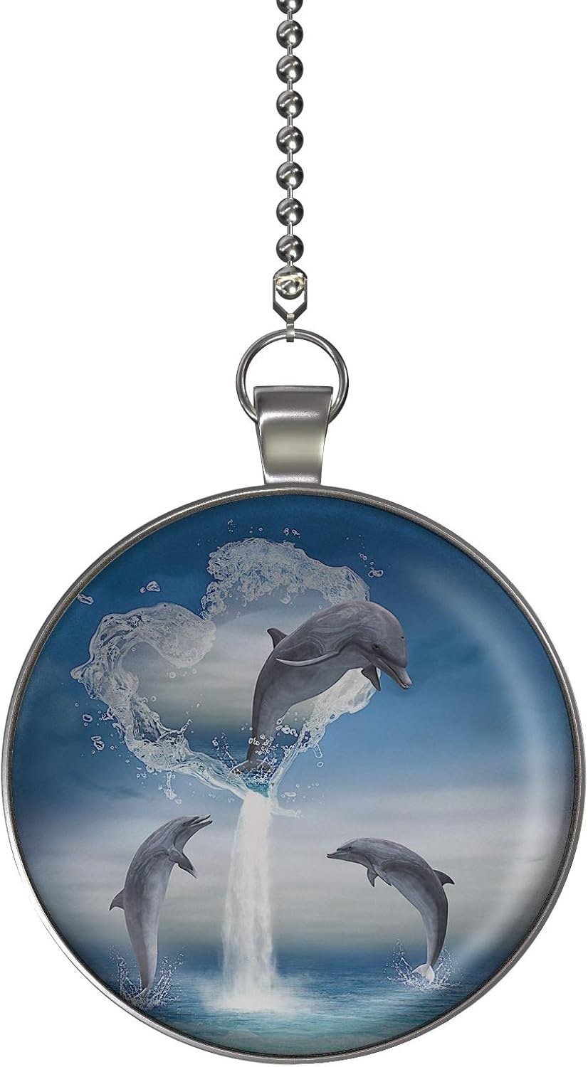 Amazon.com: Gotham Decor Heart of The Dolphin Ceiling Fan/Light Pull ...