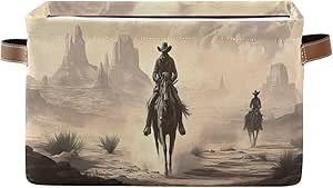 Amazon.com: JUZIHAI Western Cowboy Storage Basket Collapsible Fabric ...
