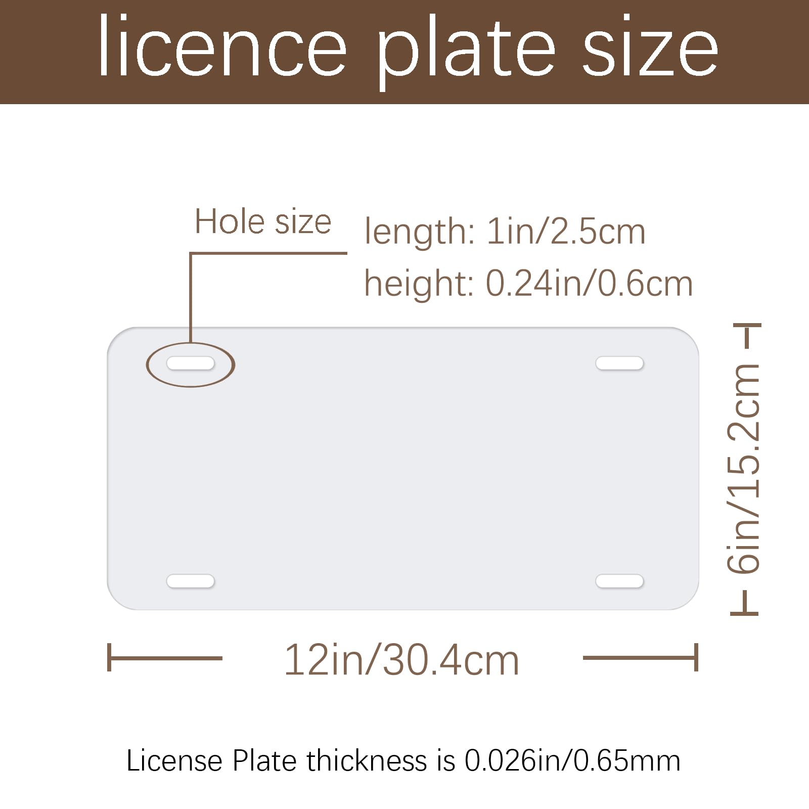 15 Pack Sublimation License Plate Blanks,Metal Aluminum car Tag White ...