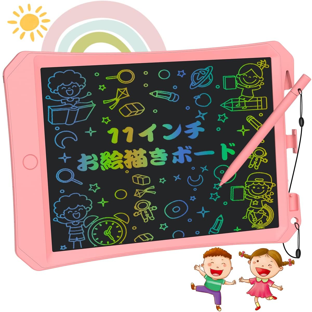 Amazon | GIGART お絵描きボード 11インチ 電子メモパッド LCD 電子メモ ロック機能搭載 おえかきボード 書いて消せるボード 電池交換可能 電子パッド 電子めもパッド 電子 ...