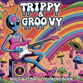 Amazon.com: Trippy & Groovy: A Bold & Funky Psychedelic Coloring Book ...