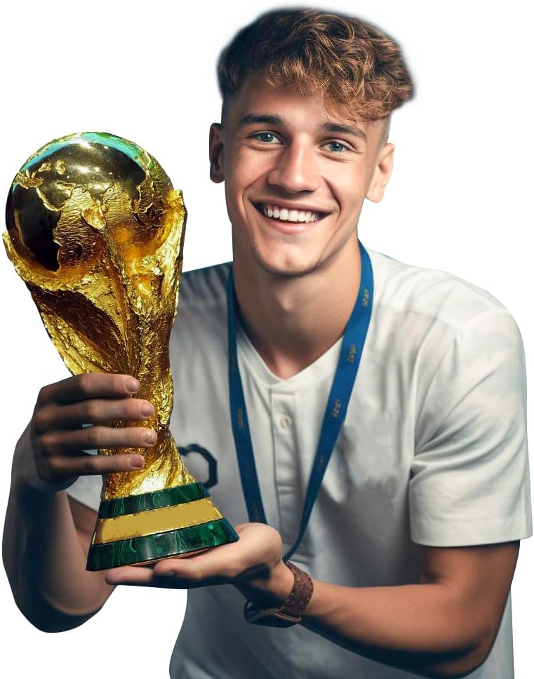 Amazon.com : 8.3IN 2022 World Cup Trophy Replica Resin Soccer ...