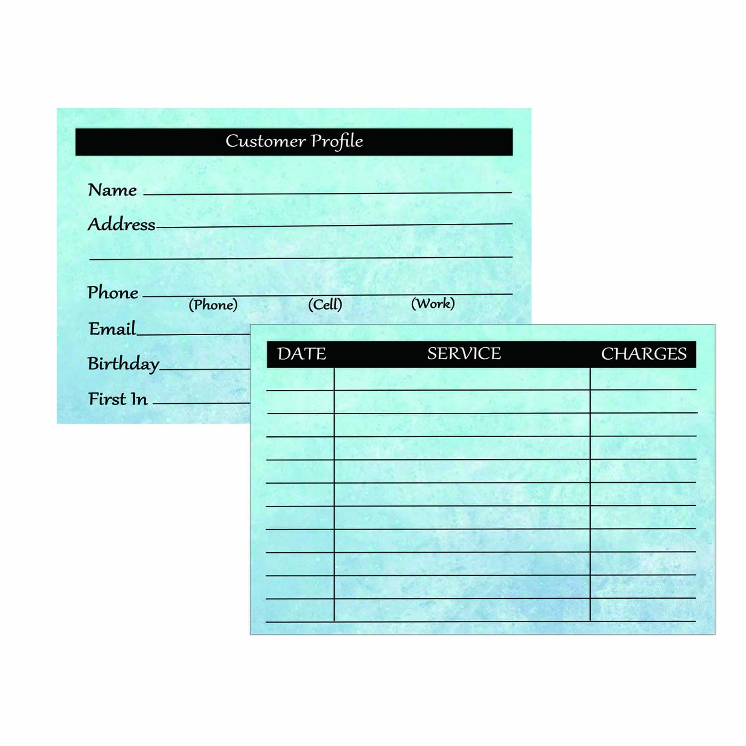 Amazon.com : 100 Pack Salon Client Profile Cards 4×6 inch Double-side ...
