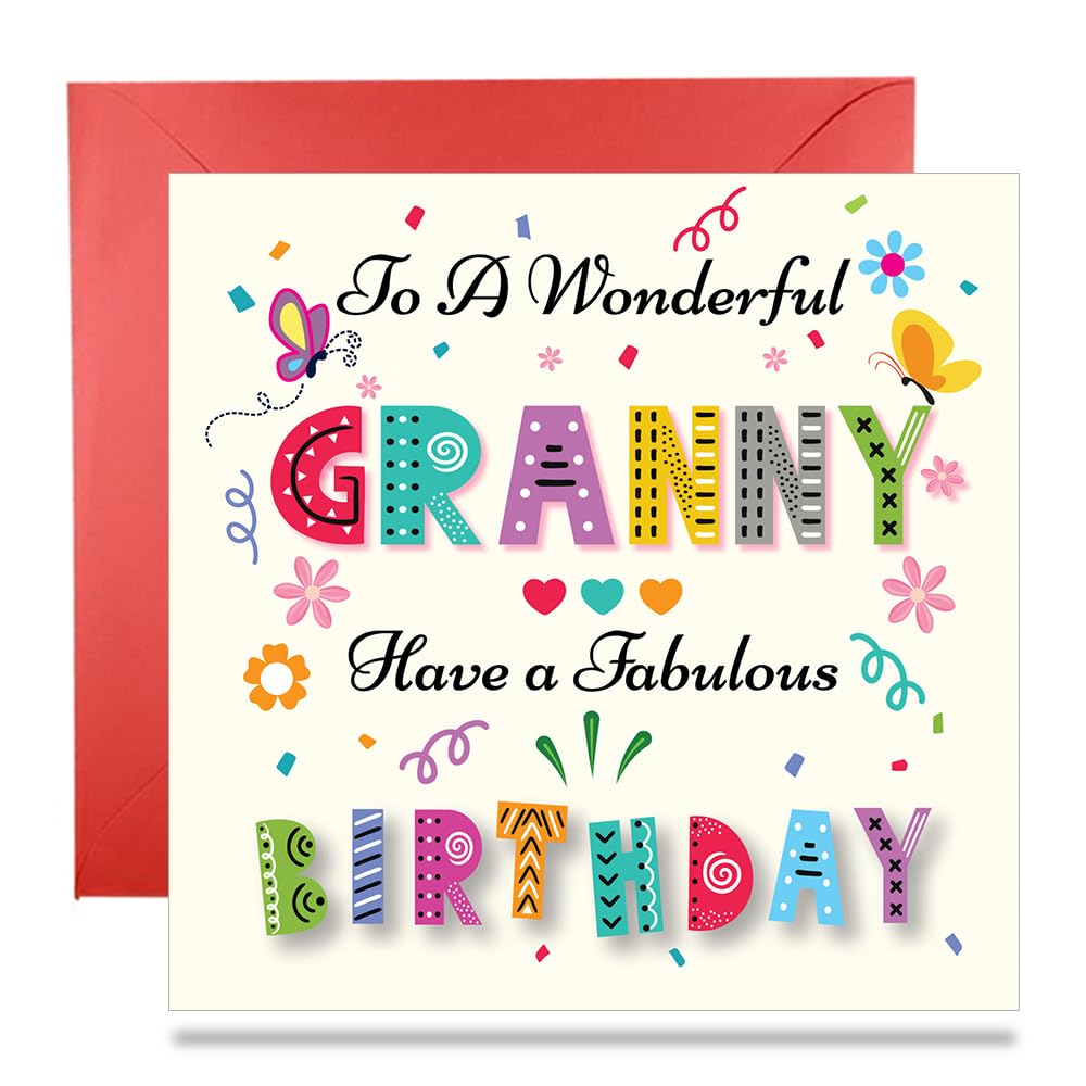 Papa Prints Granny Birthday Cards Granny (145 x 150 mm) Grampy Birthday ...