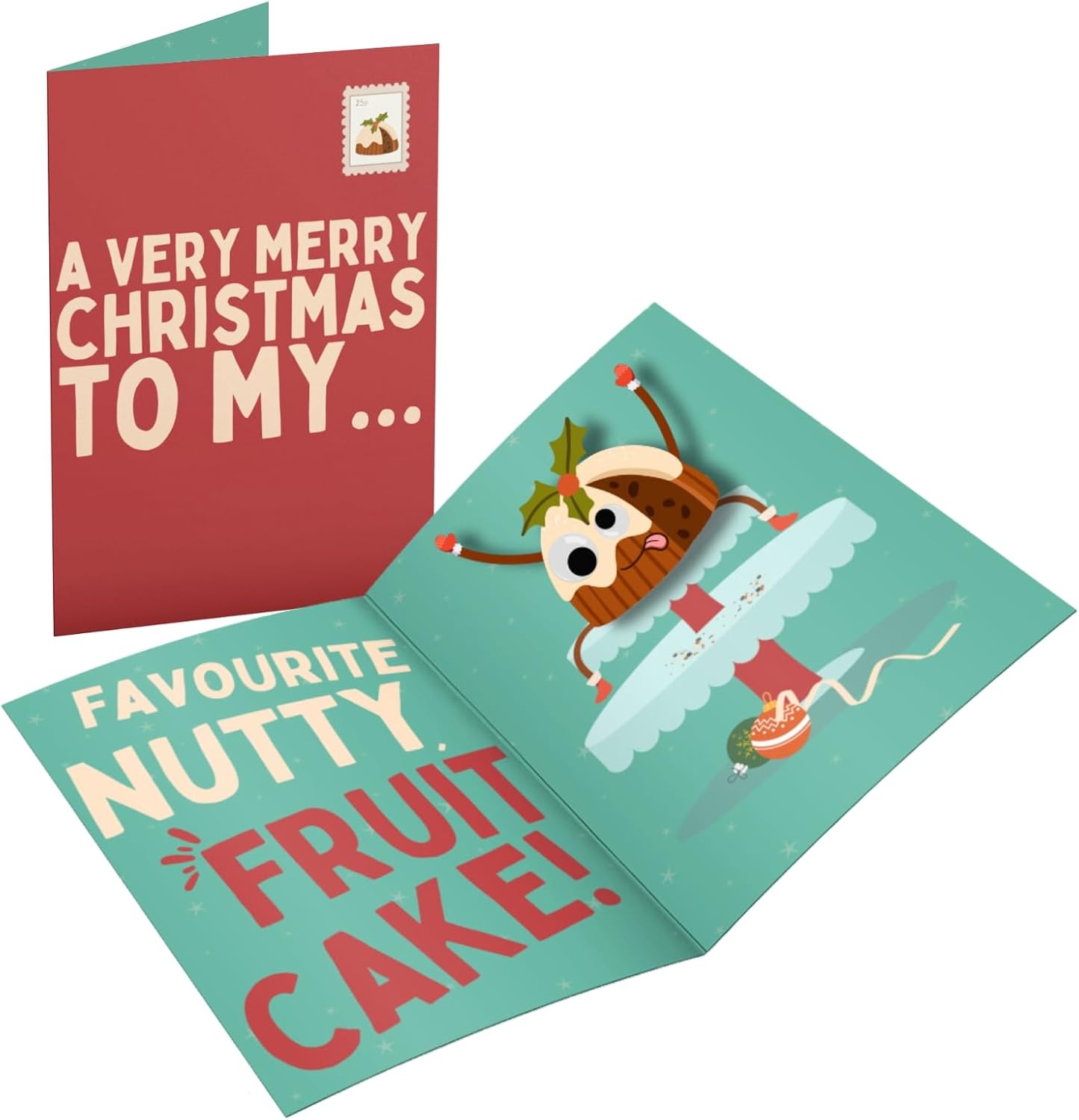 Unhinged Musical Shaking Fruit Cake Funny Pop Up 3D Christmas Card for ...