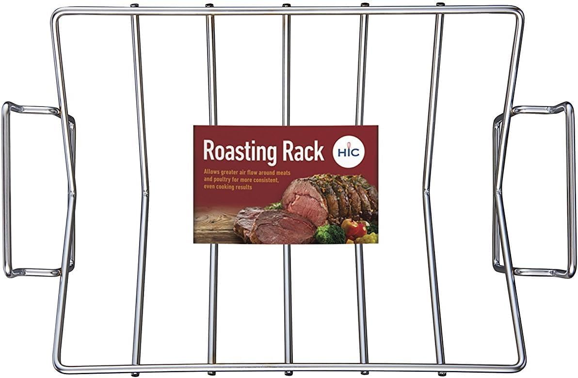 Amazon.com: HIC Kitchen Roasting Pro V-Shaped Baking Rack, Chrome ...