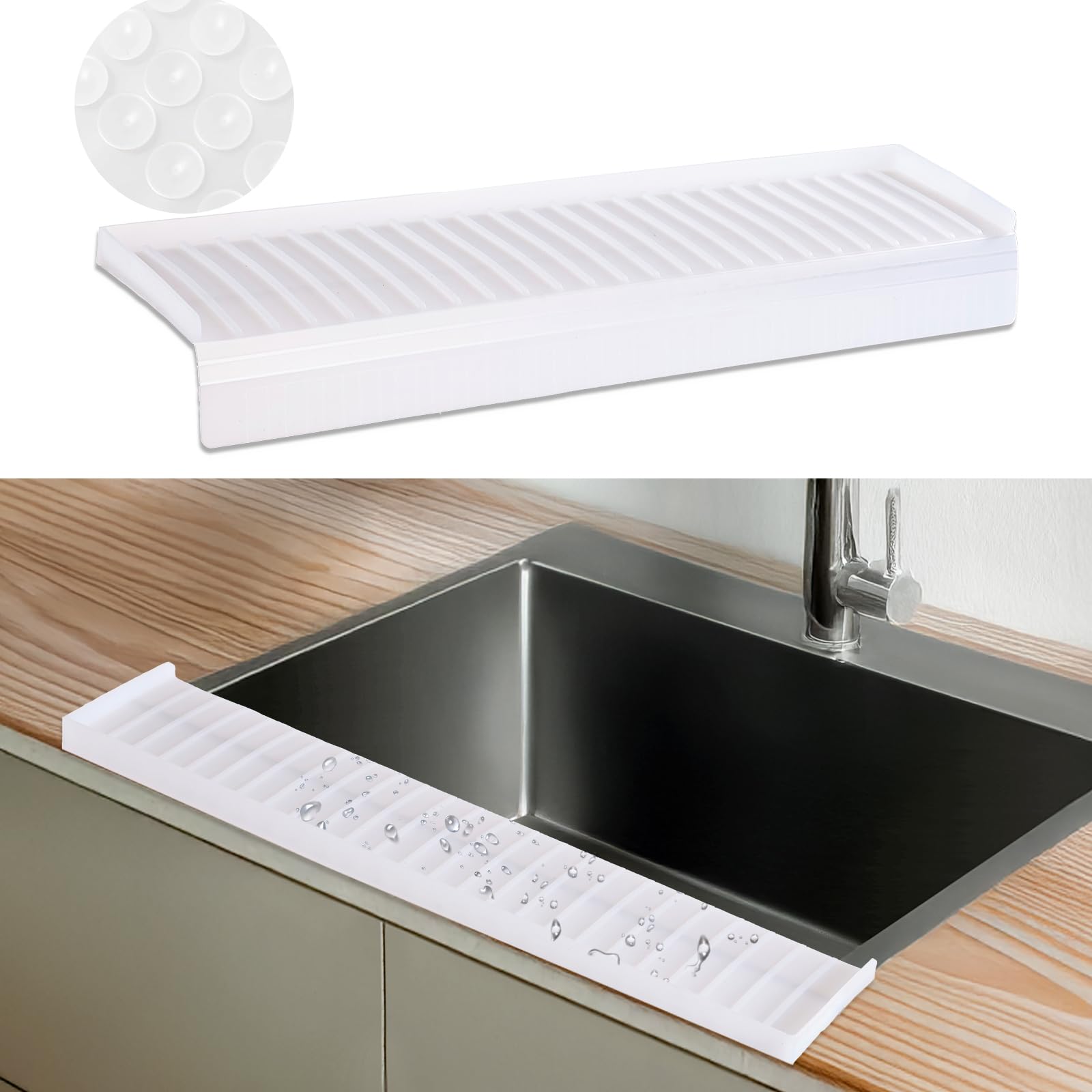 Amazon.com: AyNirser Sink Edge Protector with Suction Cup 4 x 20 ...
