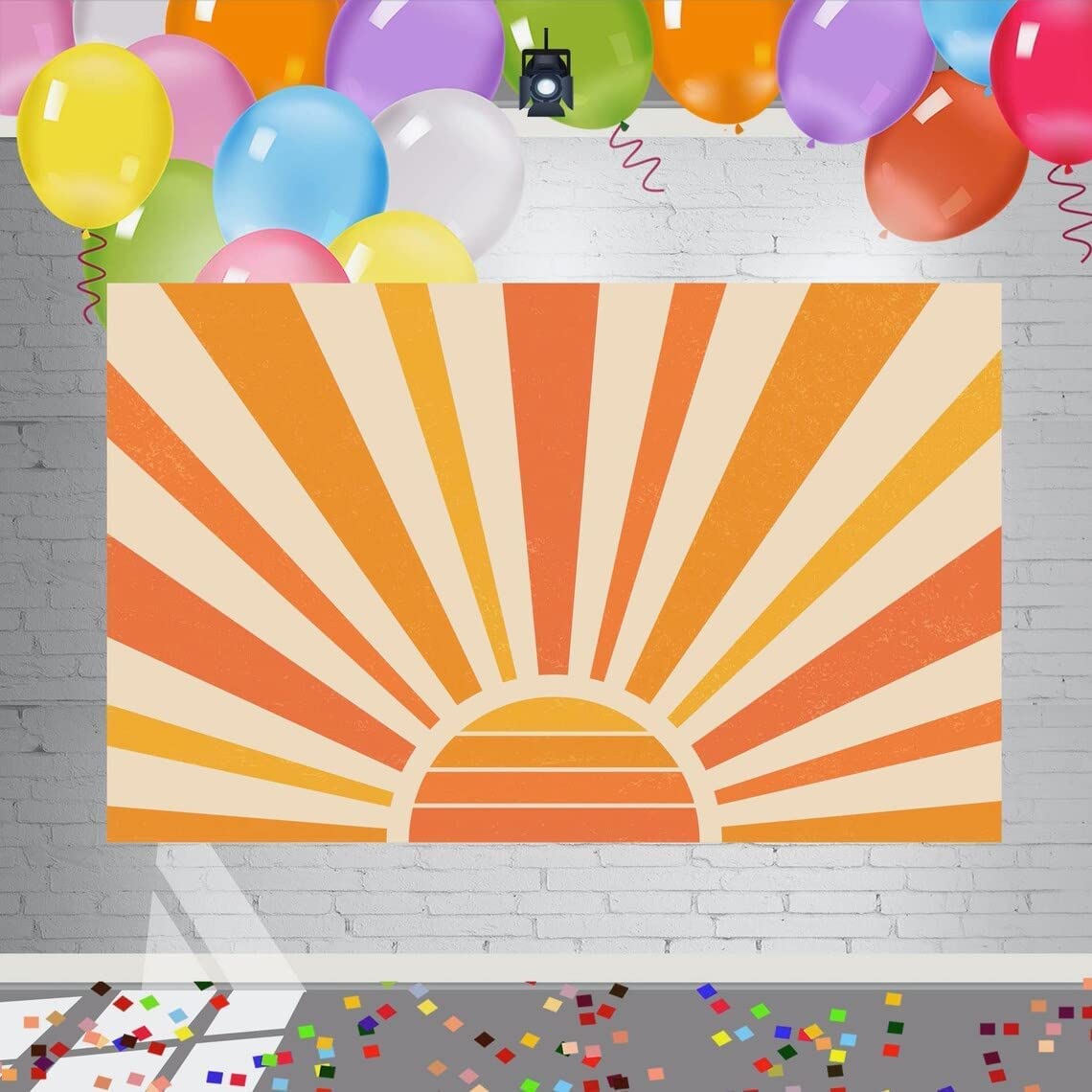 Amazon.com : 7 x 5 FT Boho Sun Birthday Decorations Backdrop. Groovy ...
