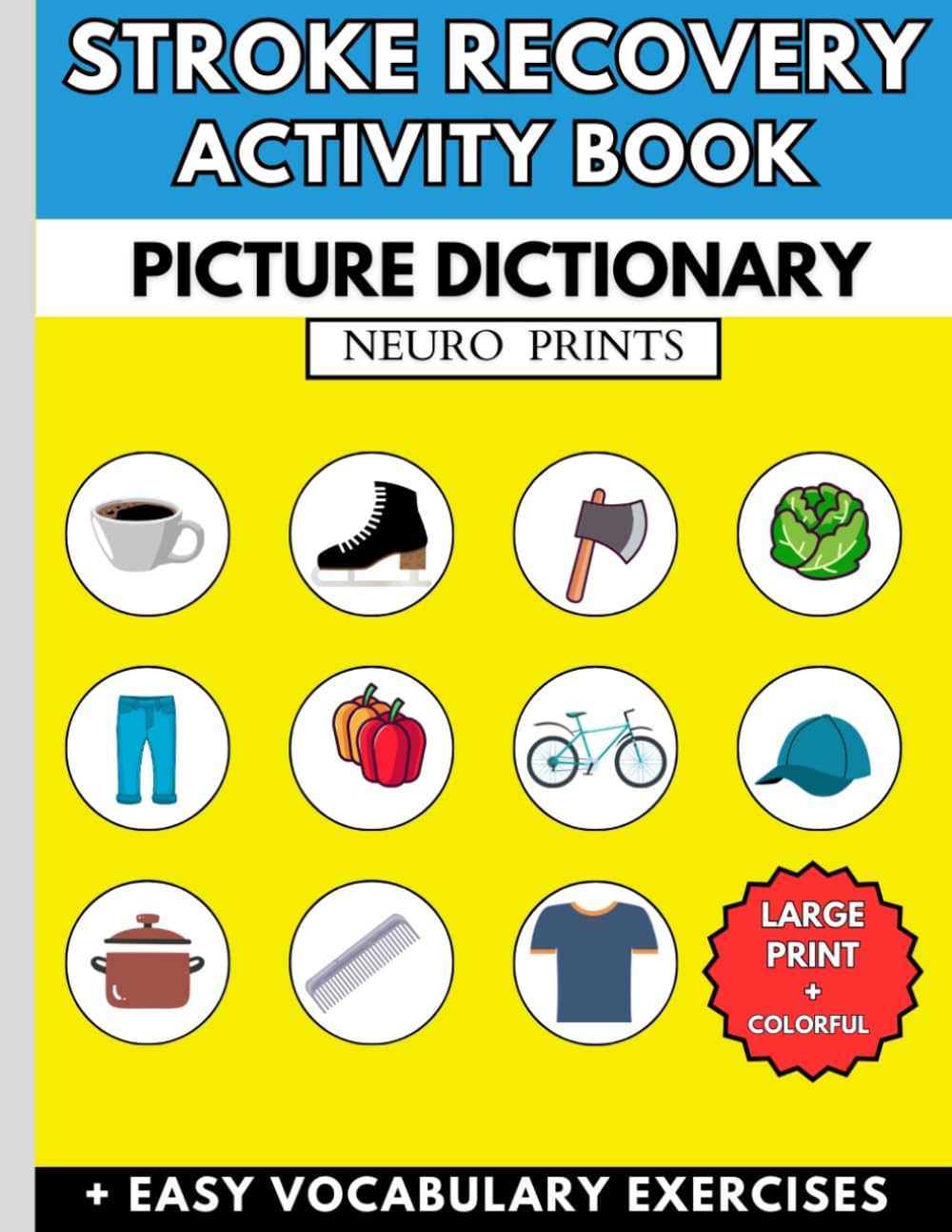 Stroke Recovery Activity Book Picture Dictionary: Large Print Workbook ...