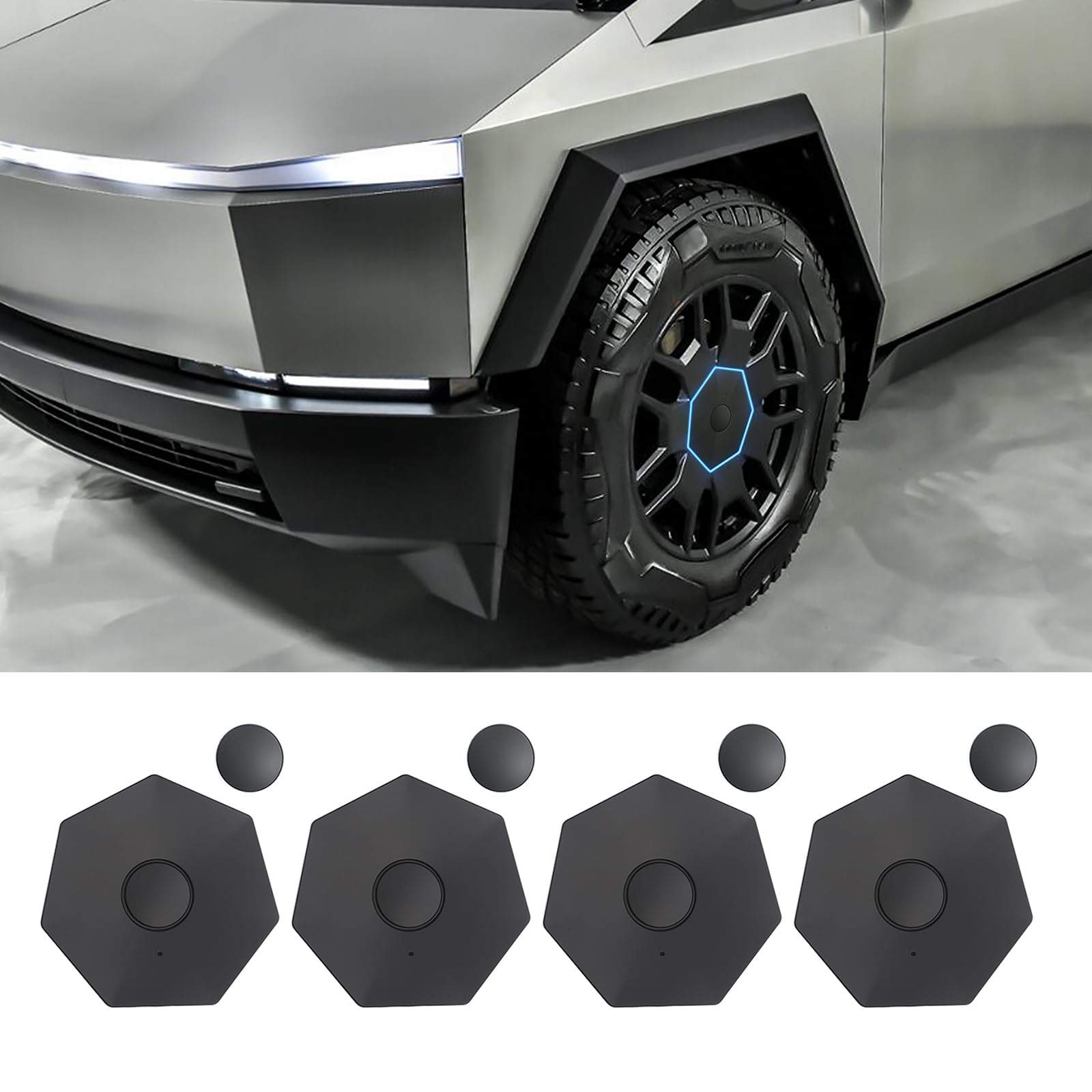 Amazon.com: 4 PCS Wheel Caps for Cybertruck ABS Tesla Cybertruck Wheel ...