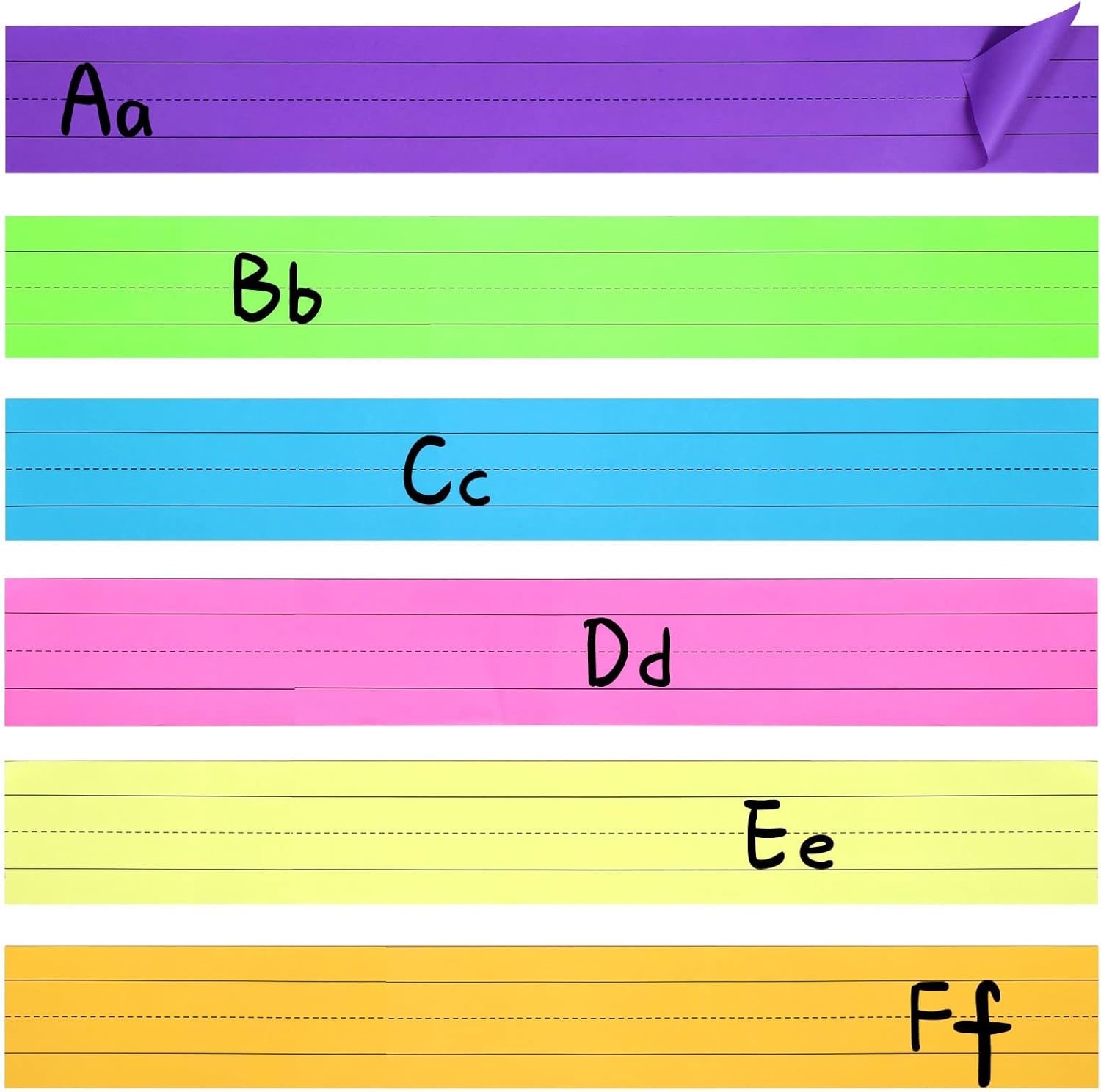 Amazon.com: Sabary 200 Count Colored Sentence Strips 3 x 24 Inches ...