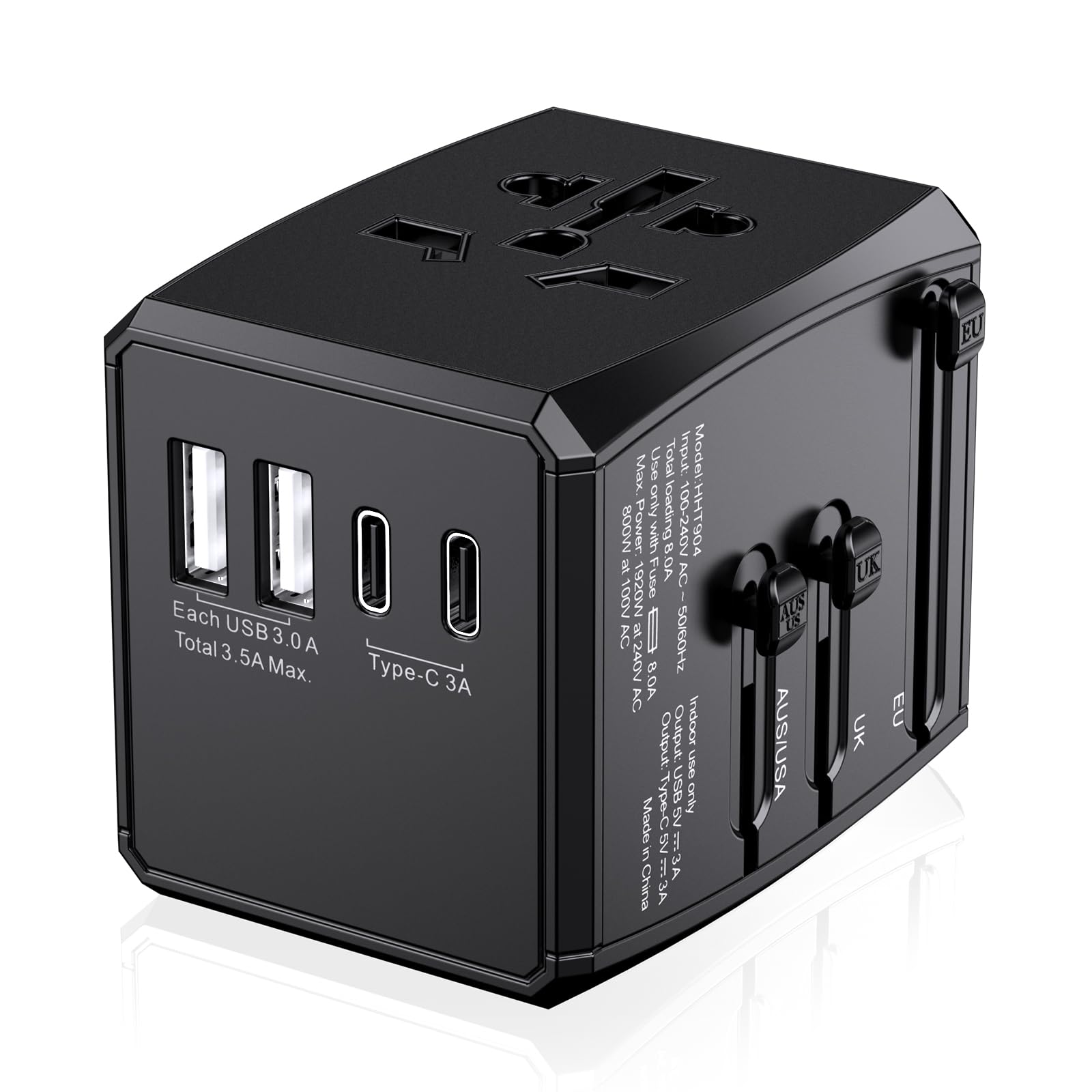 Universal Travel Adapter Worldwide, International Travel Plug Adapter ...