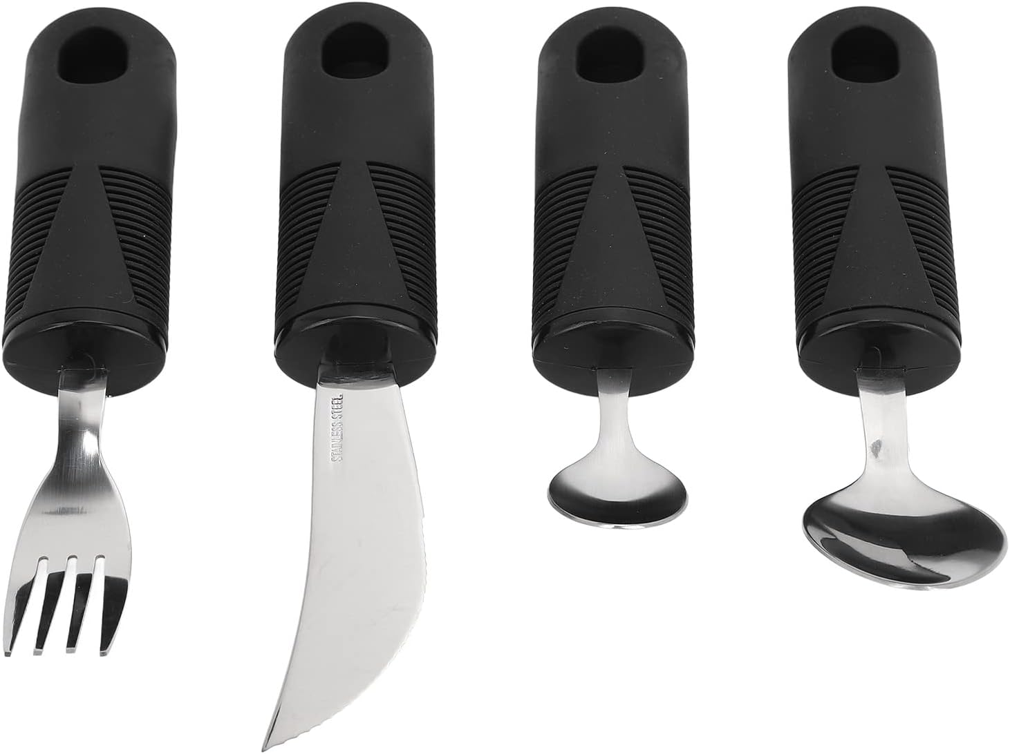 Amazon.com: 4Pcs Adaptive Utensils Easy Grip Silverware Built Up ...