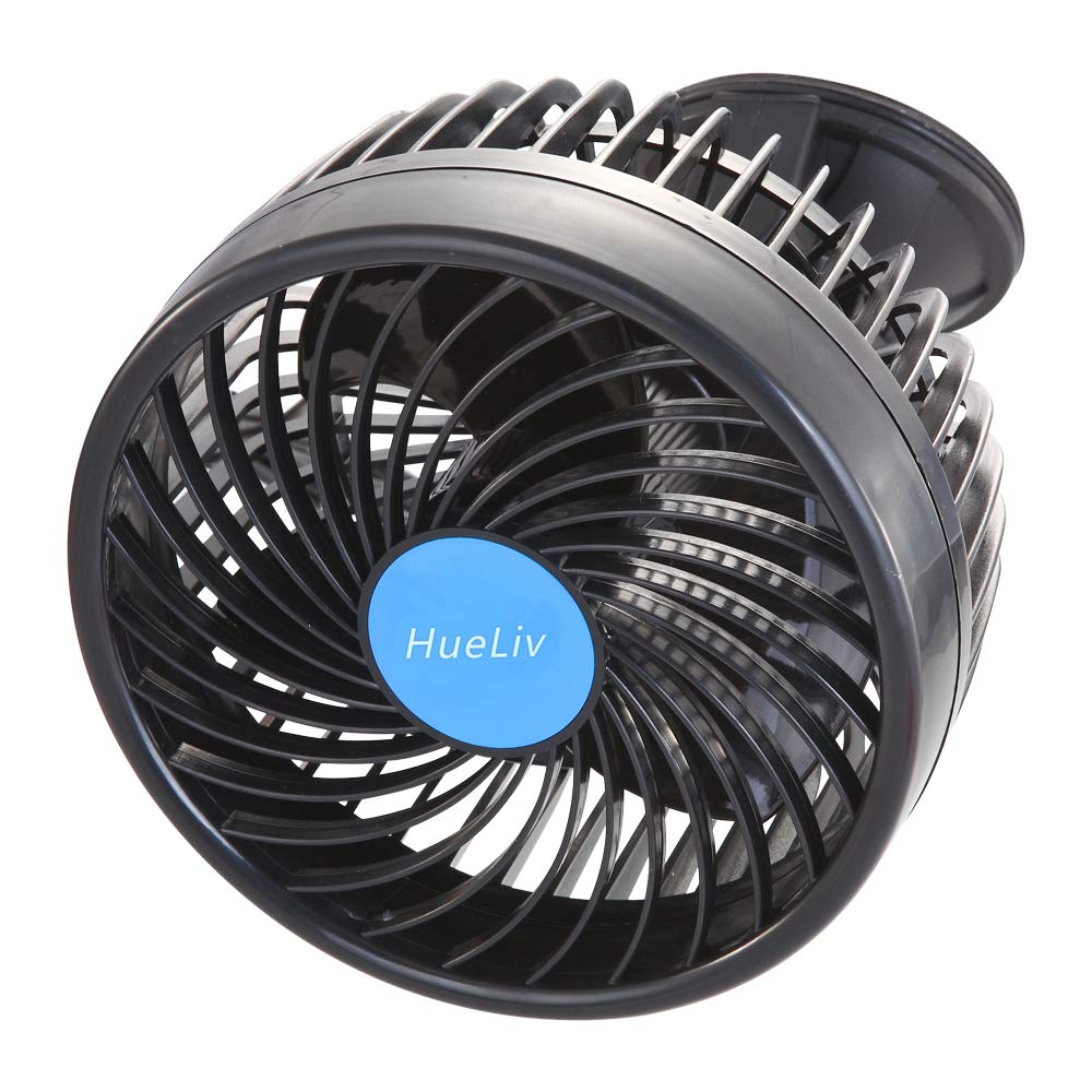 Amazon.com: HueLiv Car Fan 12V, 6" Electric Car Cooling Fan with 360 ...