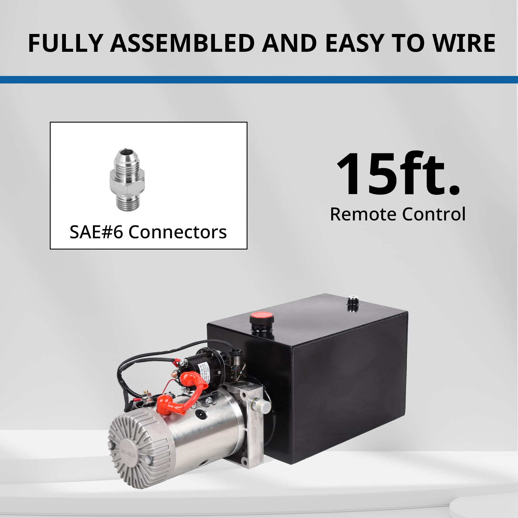 Snapklik.com : 13 Quart Hydraulic Power Unit 12V DC Single Acting ...