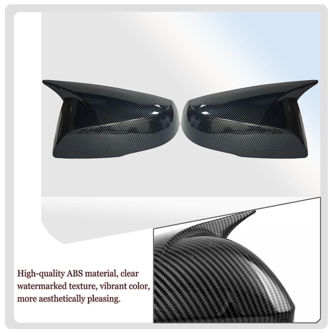 Front Rearview Side Wing Mirror Lower Support Base Cover Black Plastic ...