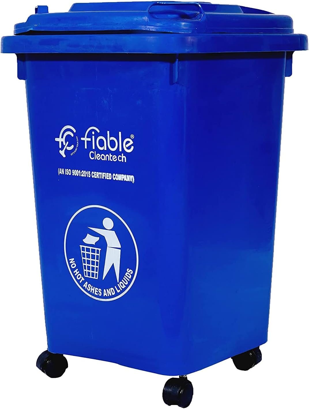 Fiable Cleantech 50 Liter Pull-Out Dustbin With Lid | Wheeled Blue ...