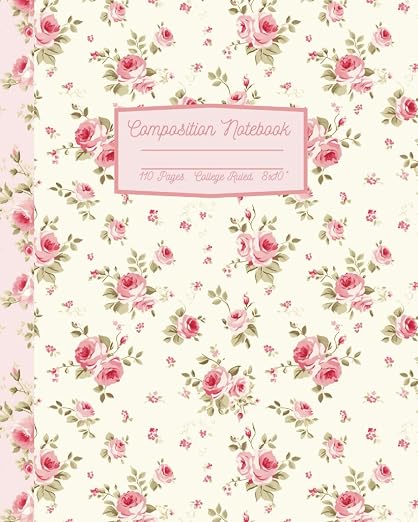 Amazon.com: Coquette Composition Notebook: Yellow Shabby Chic Floral ...