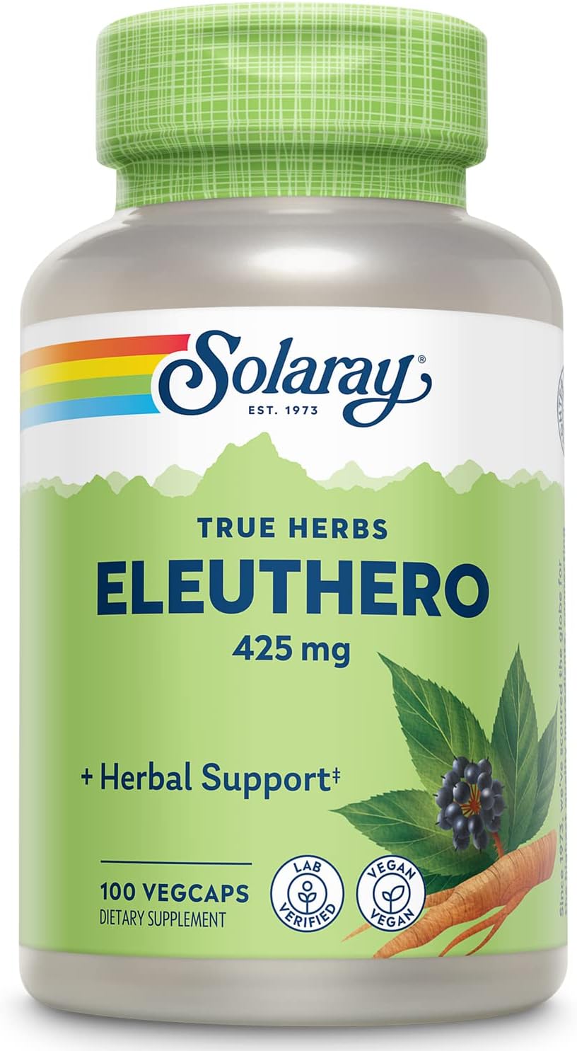 Amazon.com: SOLARAY Eleuthero 425 mg | Adaptogen for Healthy Stress ...