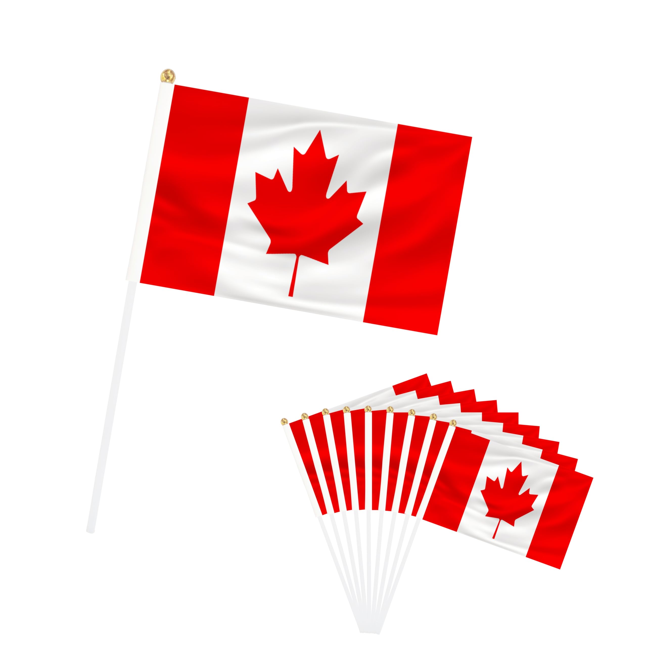 Amazon.com : Rotenl Canada Small Mini Flags, 25 Pack Hand Held Canadian ...