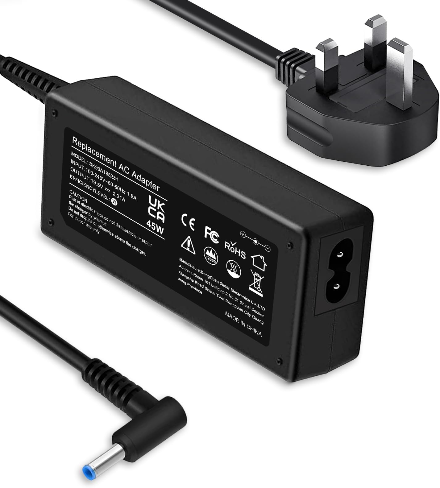 45W HP Laptop Charger,19.5V 2.31A AC Charger(4.5mm * 3mm) for HP ...