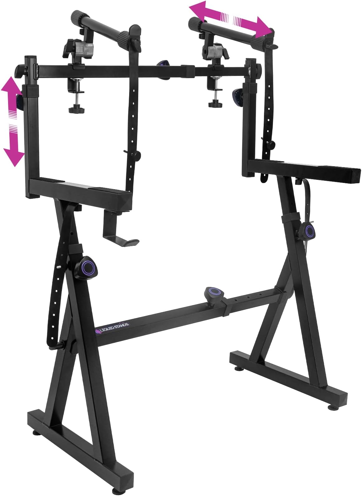 Amazon.com: MR DJ 2 Tier Double X Keyboard Stand with Adjustable Height ...